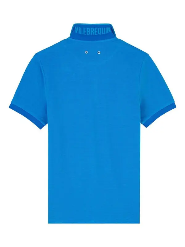 Vilebrequin Logo-embroidered Organic Cotton Polo Shirt - Blue