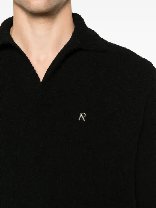 REPRESENT Bouclé Knit Polo Shirt
