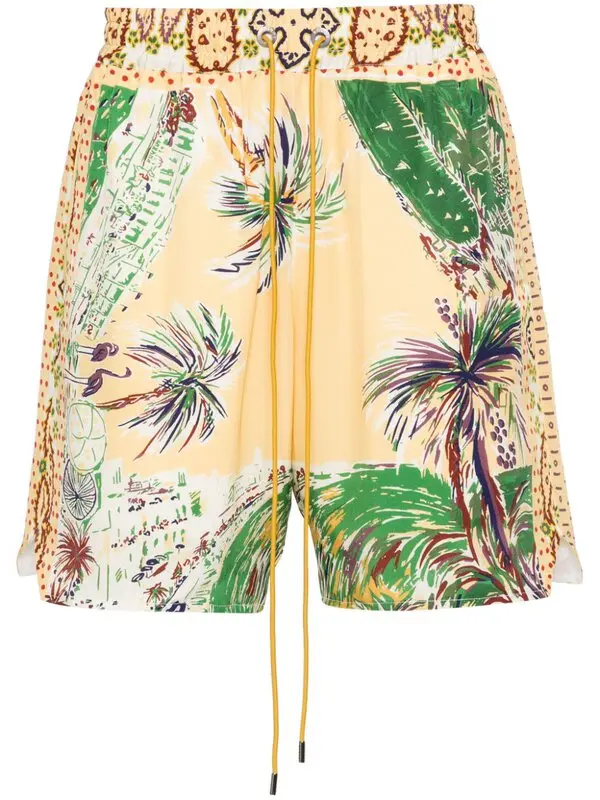 Rhude Palmina Silk Shorts
