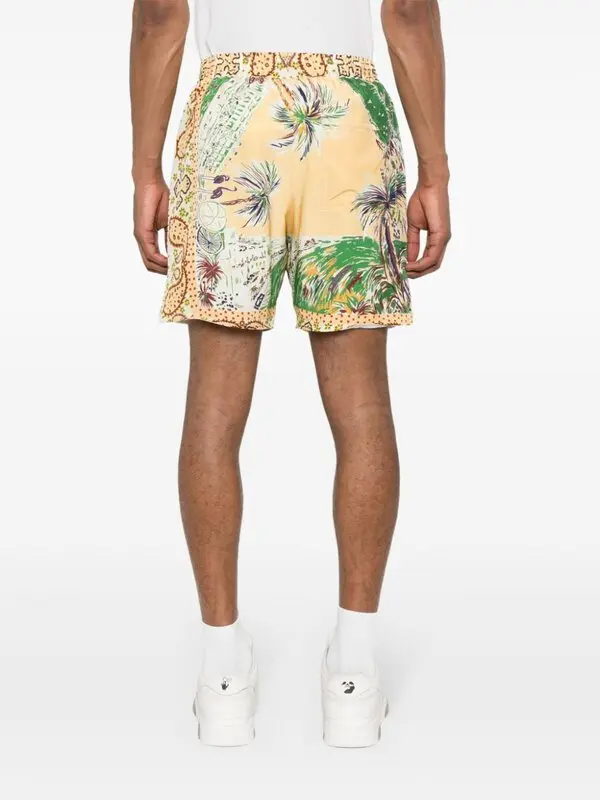 Rhude Palmina Silk Shorts