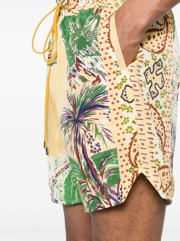 Rhude Palmina Silk Shorts