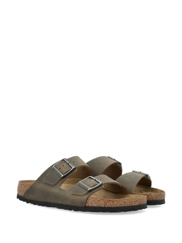 BIRKENSTOCK Arizona Oiled Leather Sandals - Green