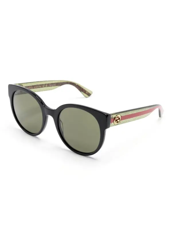 Gucci Interlocking G Round-frame Sunglasses - Green