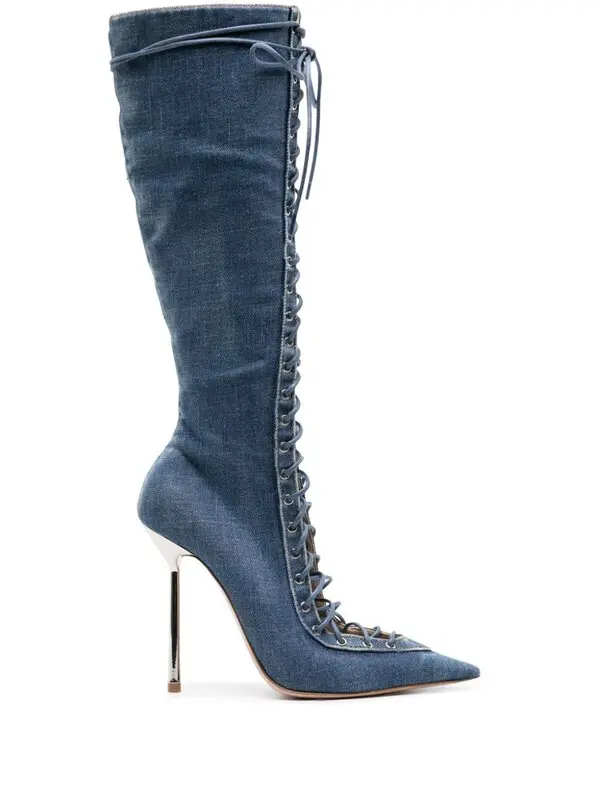 LE SILLA Colette 120mm Denim Boots