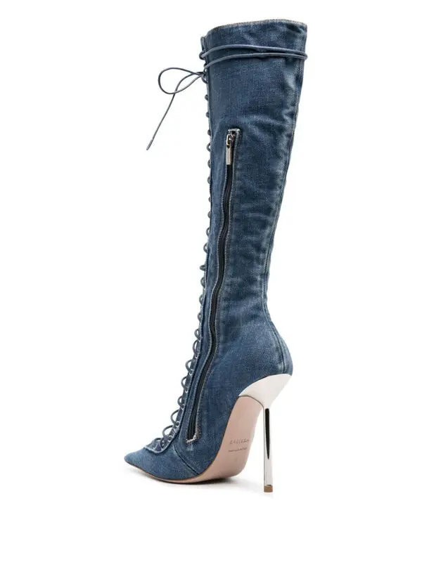 LE SILLA Colette 120mm Denim Boots
