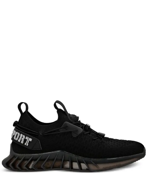 PLEIN SPORT Runner Knitted Sneakers - Black