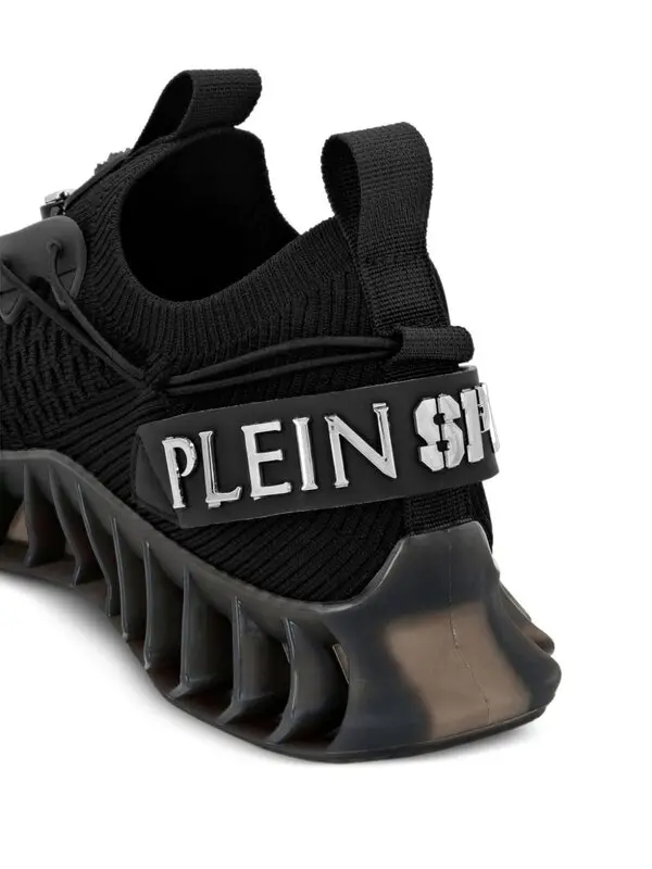 PLEIN SPORT Runner Knitted Sneakers - Black