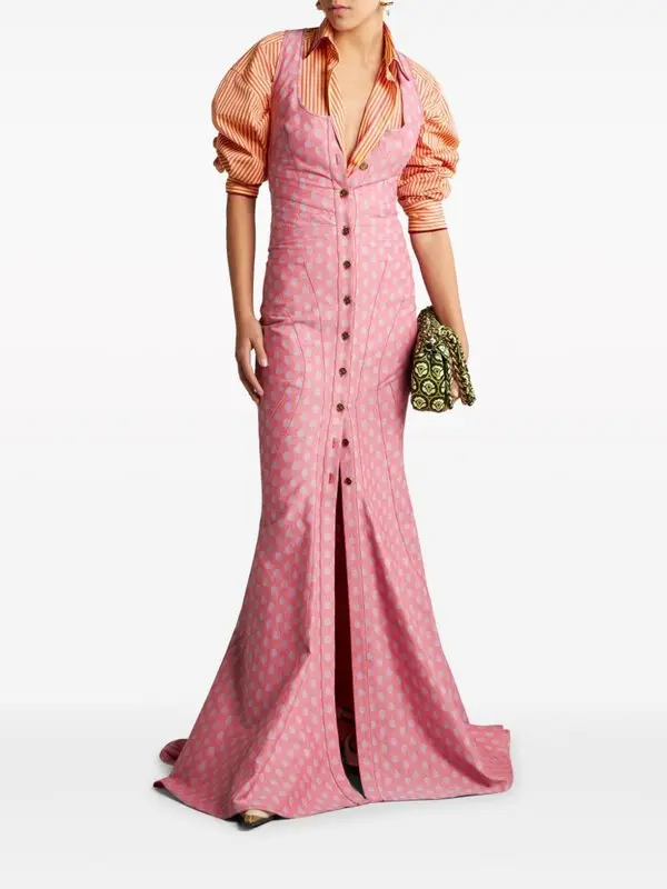 Etro Patterned-jacquard Cotton Gown