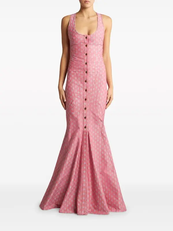 Etro Patterned-jacquard Cotton Gown