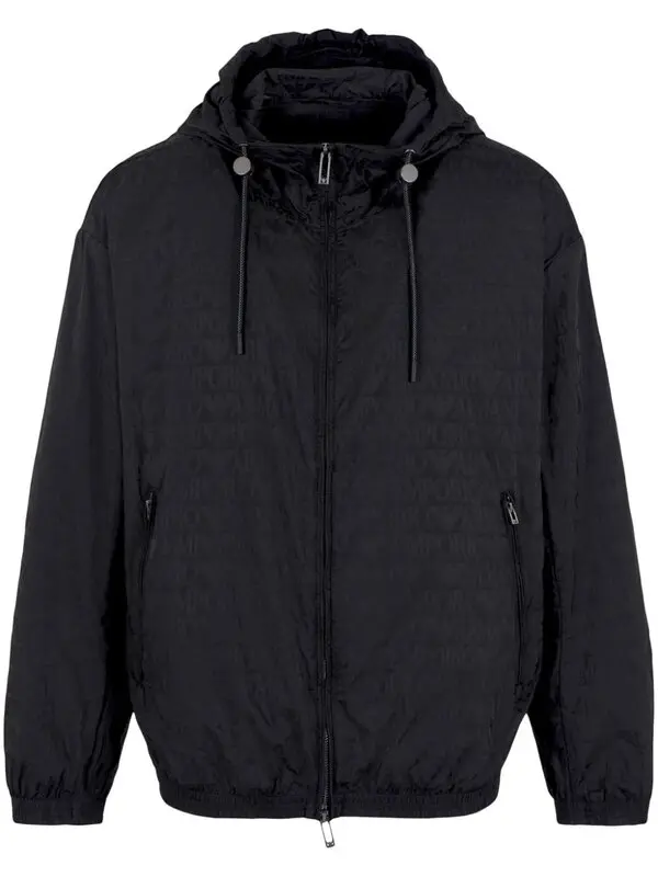 Emporio Armani Logo-jacquard Hooded Jacket