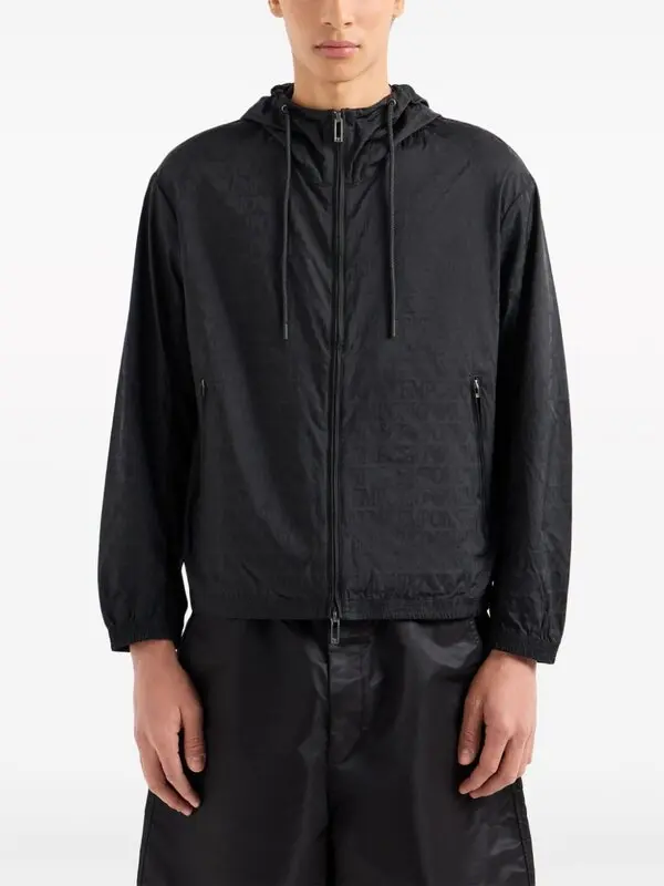 Emporio Armani Logo-jacquard Hooded Jacket
