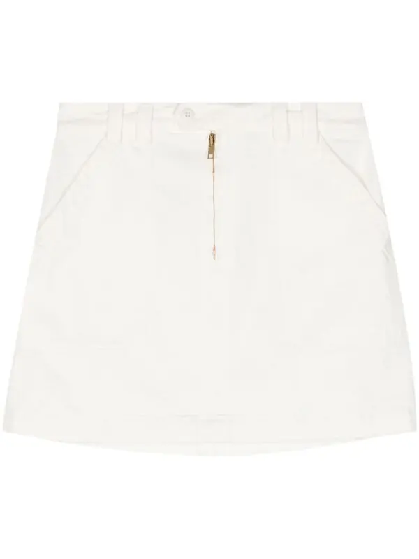 A.p.c. Sarah Denim Mini Skirt - White