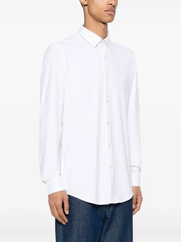Hugo Classic-collar Slim-cut Shirt - White