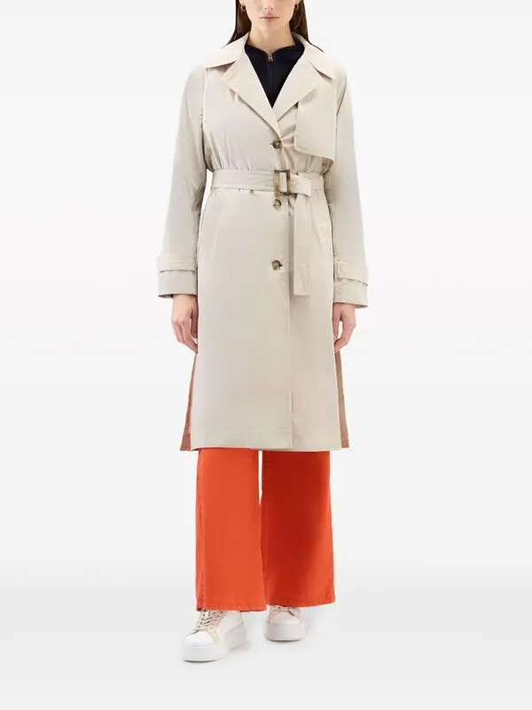 Woolrich Single-breasted Belted Trench Coat - Neutrals