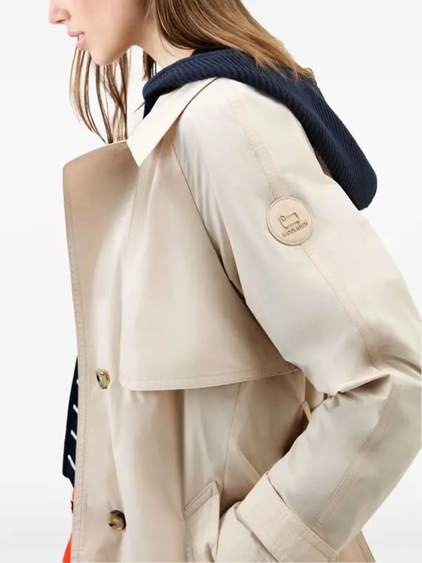 Woolrich Single-breasted Belted Trench Coat - Neutrals