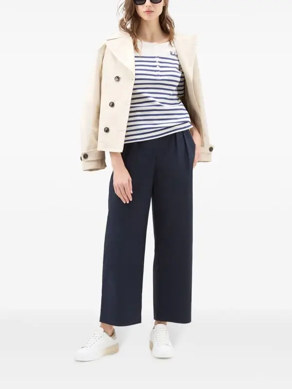 Woolrich Wide-leg Cotton Trousers - Blue