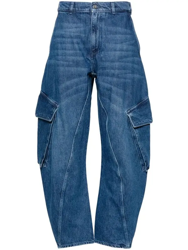 JW Anderson Curved-seam Tapered Jeans - Blue