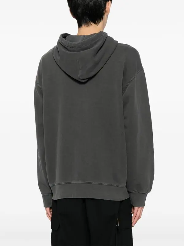 Carhartt Work In Progress Logo-appliqué Zip-up Hoodie - Grey