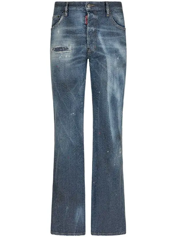 Dsquared2 Embellished Low-rise Jeans