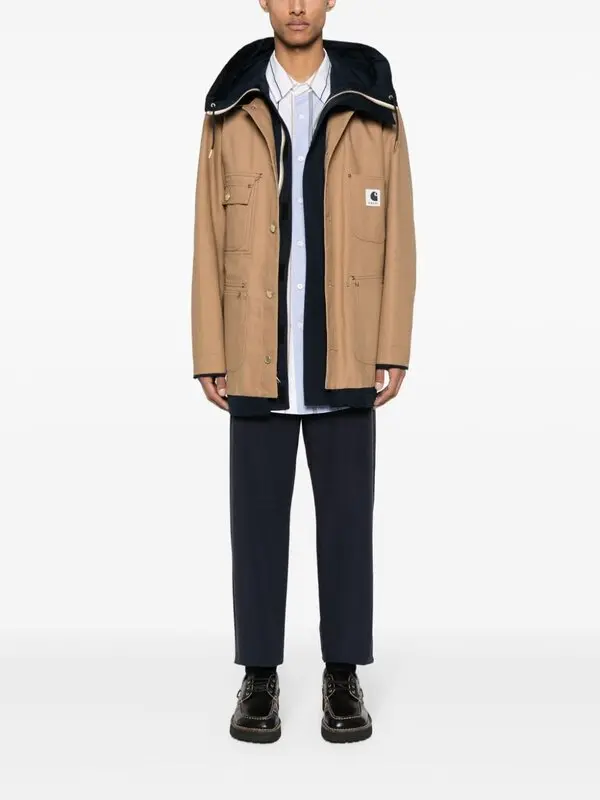 Carhartt Work In Progress Logo-appliqué Gabardine Trousers - Blue
