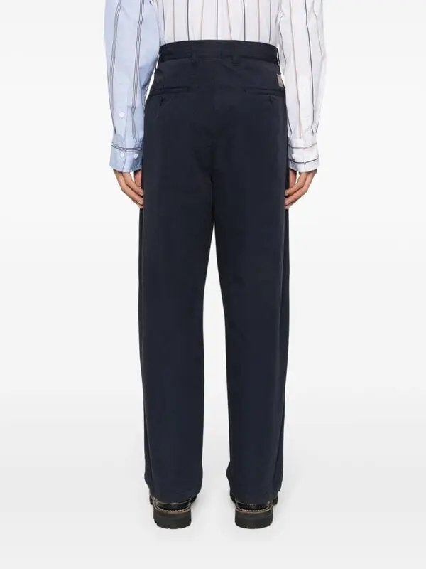 Carhartt Work In Progress Logo-appliqué Gabardine Trousers - Blue
