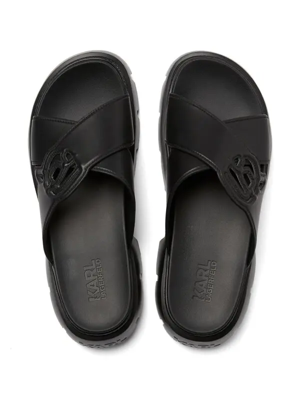 Karl Lagerfeld Ikon Nft Leather Mules