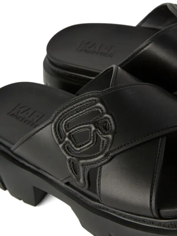 Karl Lagerfeld Ikon Nft Leather Mules