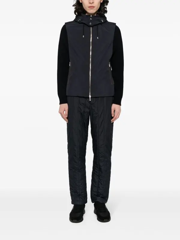 MOORER Contrasting Hooded Jacket