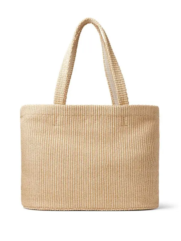 JIMMY CHOO East-west Raffia Tote Bag - Neutrals