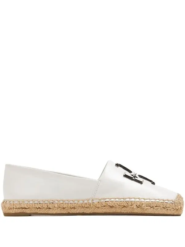 Tory Burch Double T Leather Espadrilles