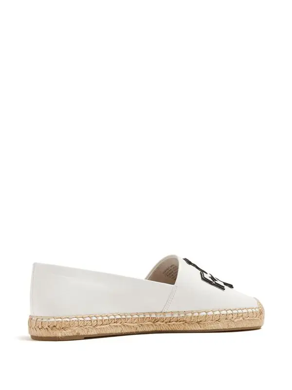 Tory Burch Double T Leather Espadrilles