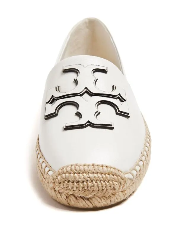 Tory Burch Double T Leather Espadrilles