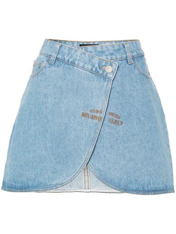 Gcds Logo Embroidered Mini Skirt