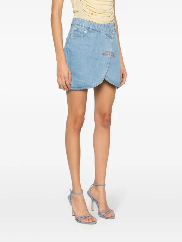 Gcds Logo Embroidered Mini Skirt