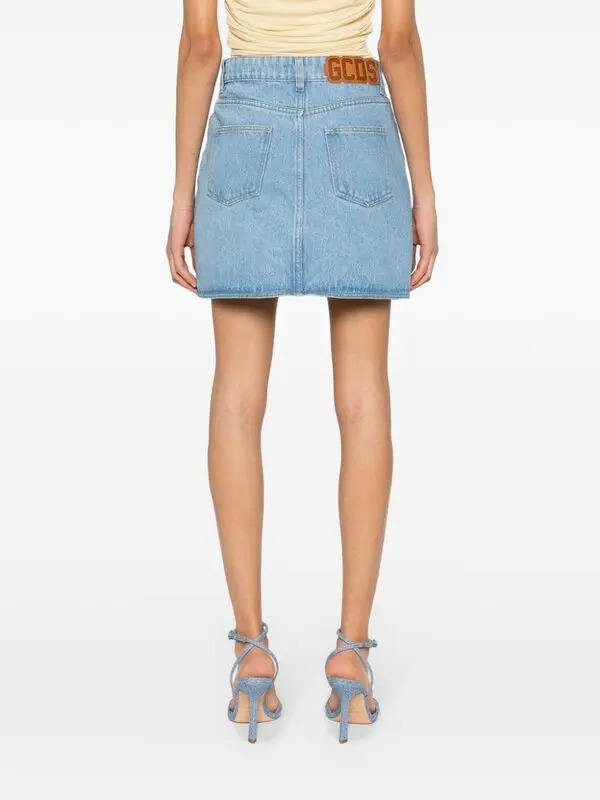 Gcds Logo Embroidered Mini Skirt