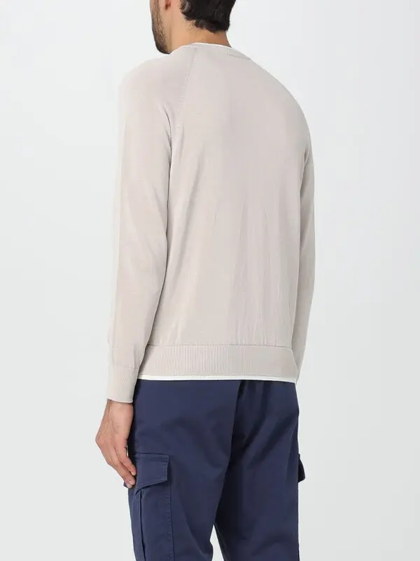 Eleventy Crew Neck Fine Knit Pullover - Beige
