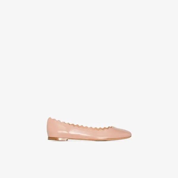 Chloé Lauren Scalloped Leather Pumps
