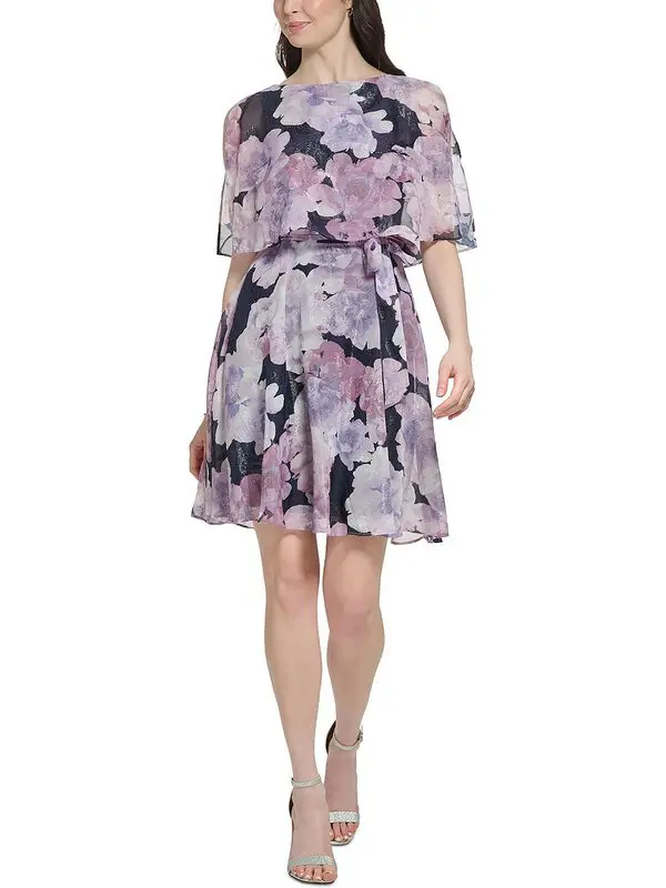 jessica howard short sleeve floral fit flare dress Jessica Howard Womens Dress,PERI Multi, 8 at Amazon Women's Clothing store