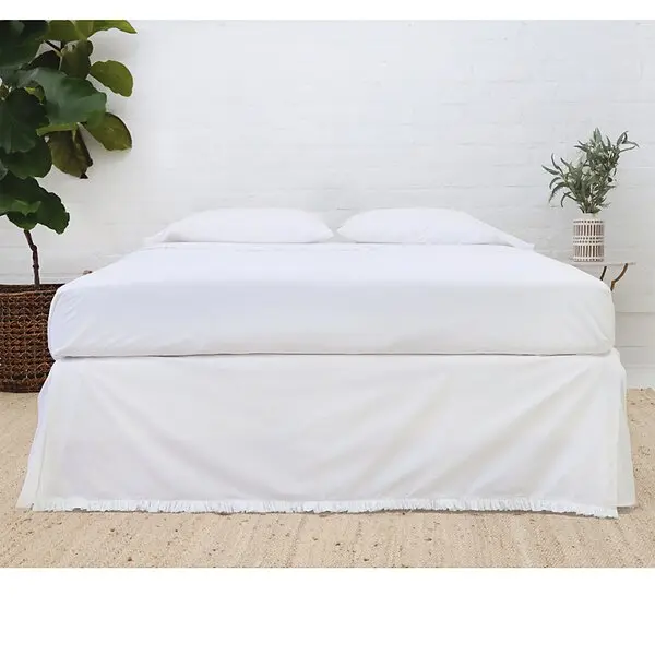 POM POM AT HOME Audrey Bed Skirt - White