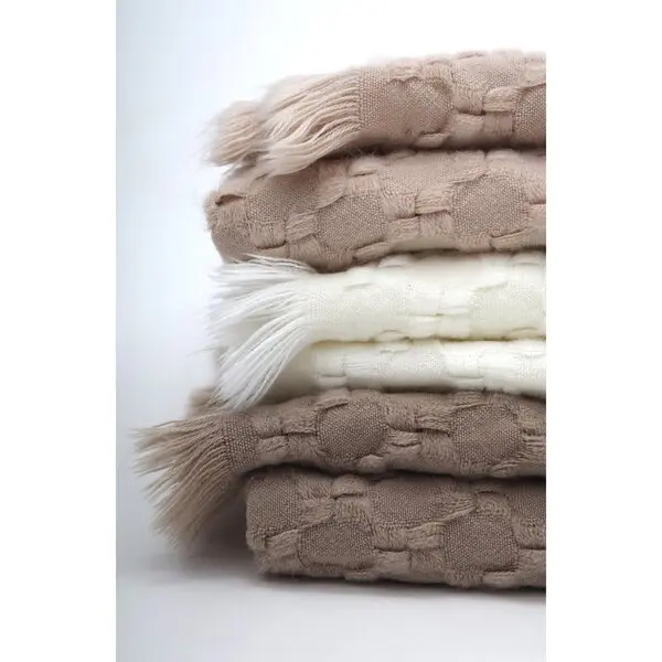 POM POM AT HOME Delphine Throw - Taupe