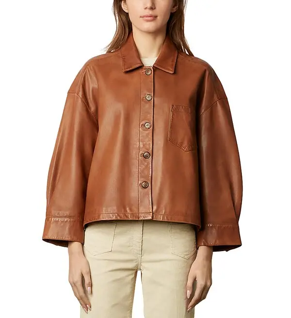 Gerard Darel Jocya Leather Jacket - Brown