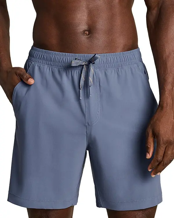RHONE Pursuit 7" Drawstring Shorts - Shale Blue