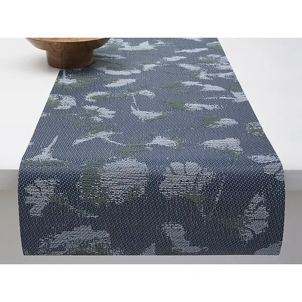 CHILEWICH Botanic Jacquard Table Runner, 14 X 72 - Indigo