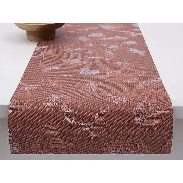 CHILEWICH Botanic Jacquard Table Runner, 14 X 72 - Madder