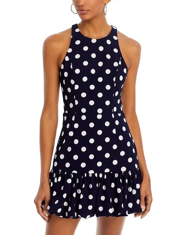 knee length dresses for ladies CUTEST ONE AT THE FUNCTION POLKA DOT MINI DRESS – AKIRA main image 0