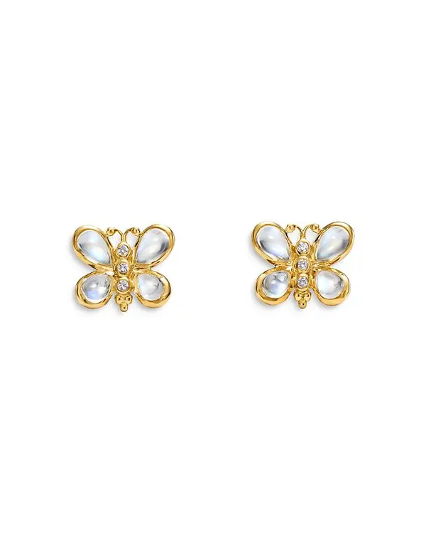 Temple St. Clair Royal Piccola Luna Butterfly Stud Earrings - Blue/gold
