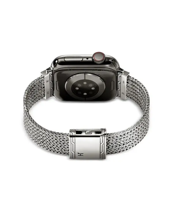 John Hardy Diamond Pave Sterling Apple Watch Bracelet - Silver
