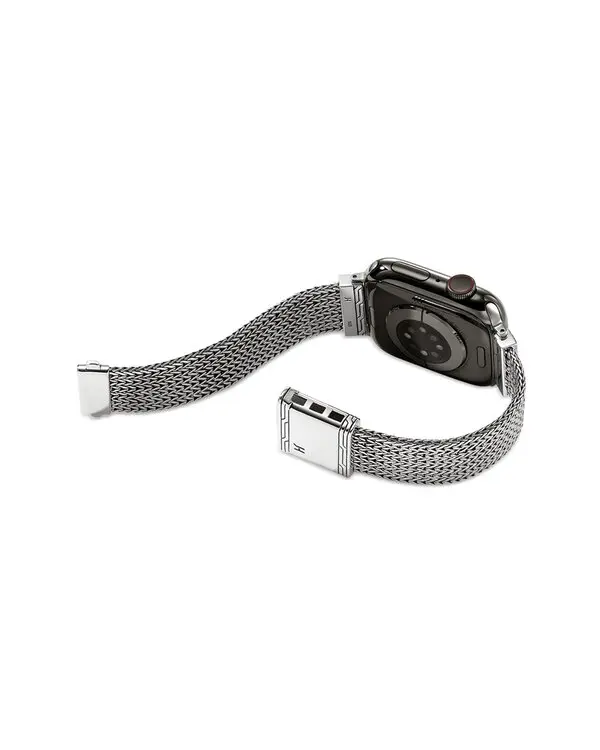 John Hardy Diamond Pave Sterling Apple Watch Bracelet - Silver