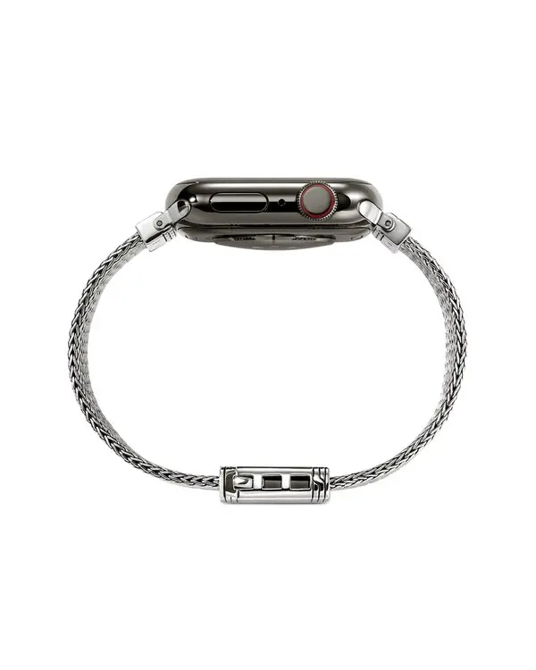 John Hardy Diamond Pave Sterling Apple Watch Bracelet - Silver