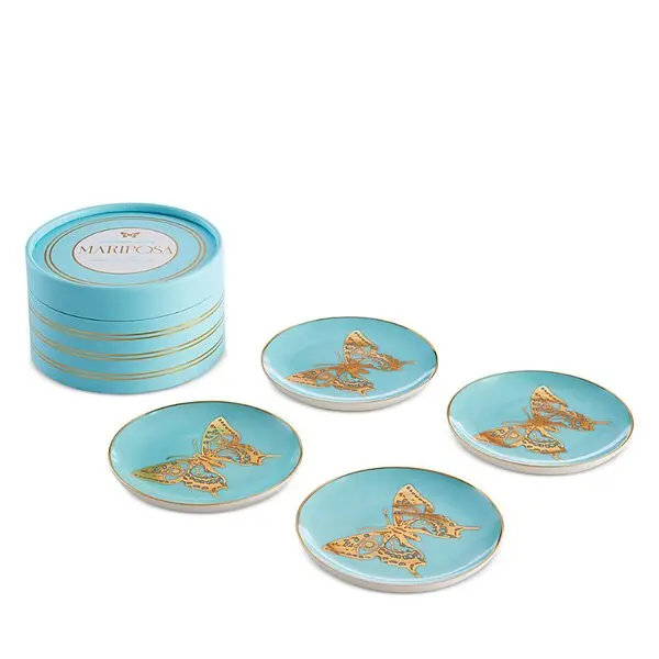 Jonathan Adler Mariposa Butterfly Coasters, Set Of 4 - Multi